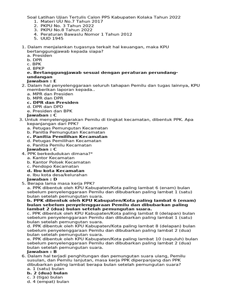 Soal PPS 2022 | PDF