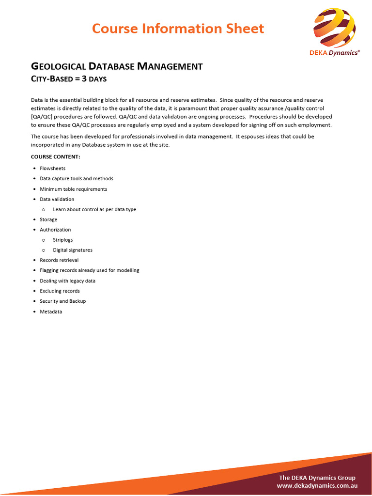 Geological Database Management | PDF