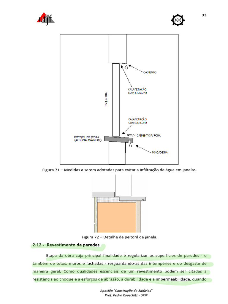 2.7. Revestimento e Acabamentos (Paredes e Pisos) | PDF 2.7. Revestimento e Acabamentos (Paredes e Pisos) | PDF