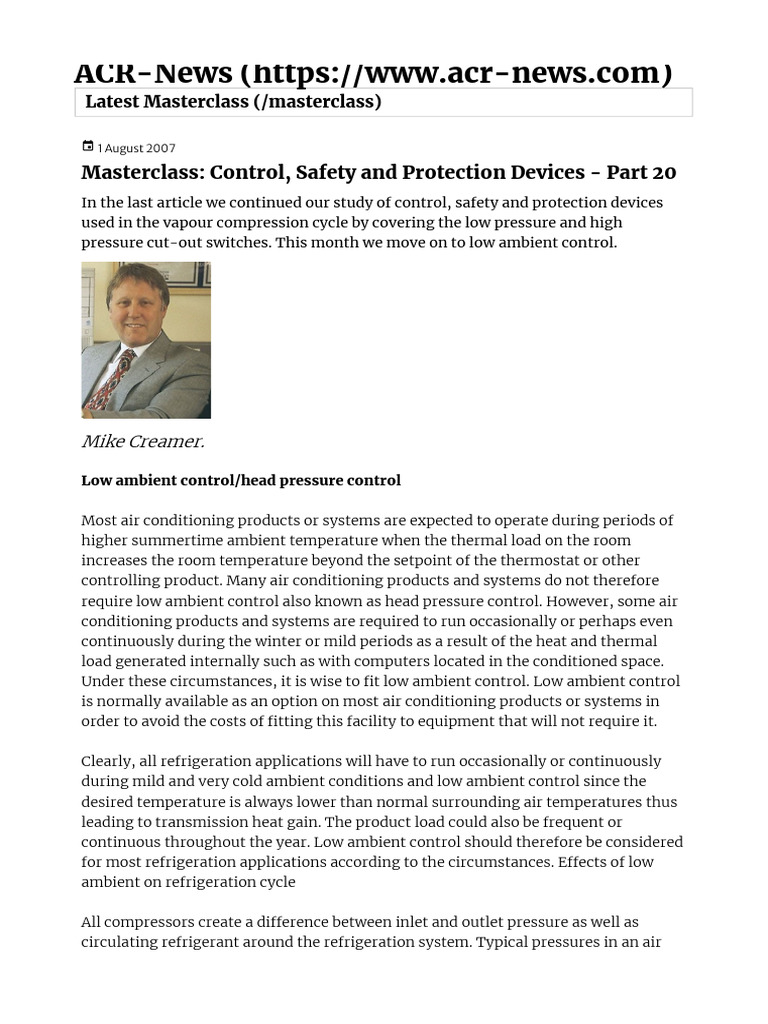 Masterclass - Control, Safety and Protection Devices - Part 20 | PDF