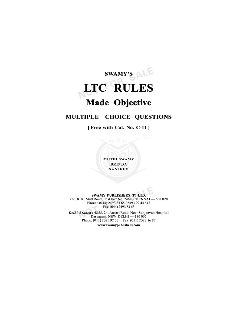 LTC MCQ | PDF