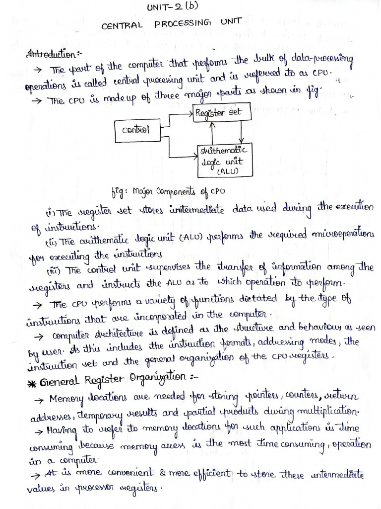 Coa Unit 2(b) Notes-1 | PDF