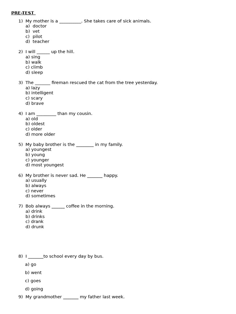 PRE and Pasca Test | PDF