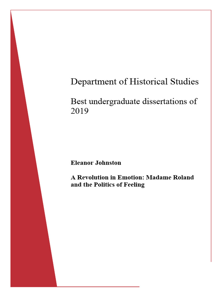 Undergraduate Dissertation Example PDF | PDF