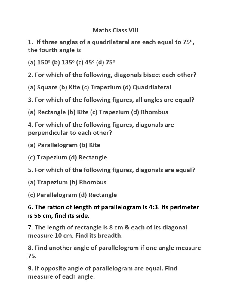 Class 8 Dps Maths | PDF