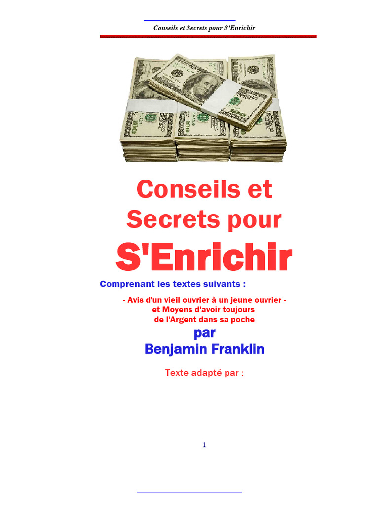 Conseils et Secrets pour s'enrichir | PDF