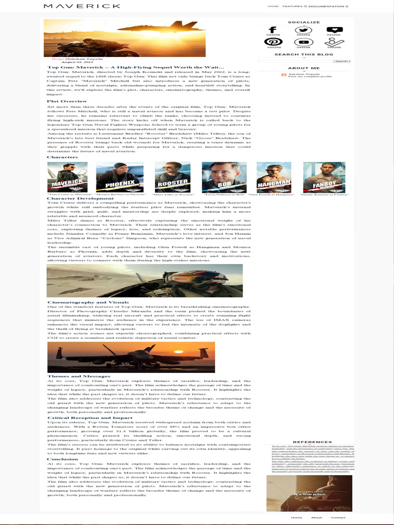 Top Gun Maverick Blogspot | PDF