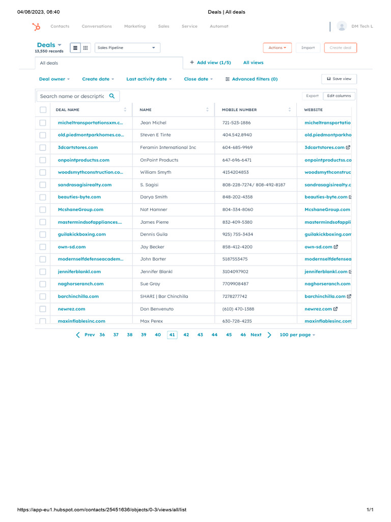 Deals: Search Name or Descriptio | PDF