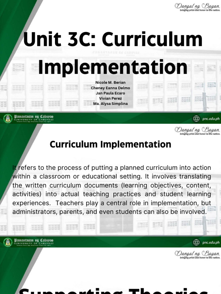CED109 Curriculum Implementation REPORT | PDF | Curriculum | Teachers