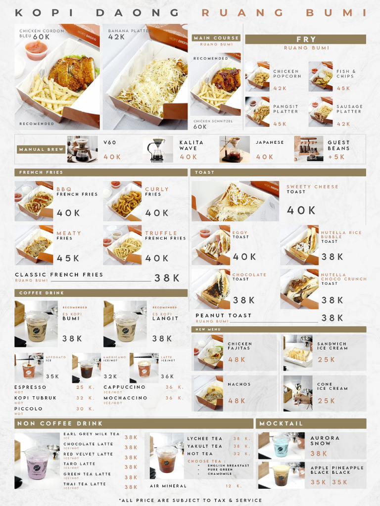 Menu Daong | PDF