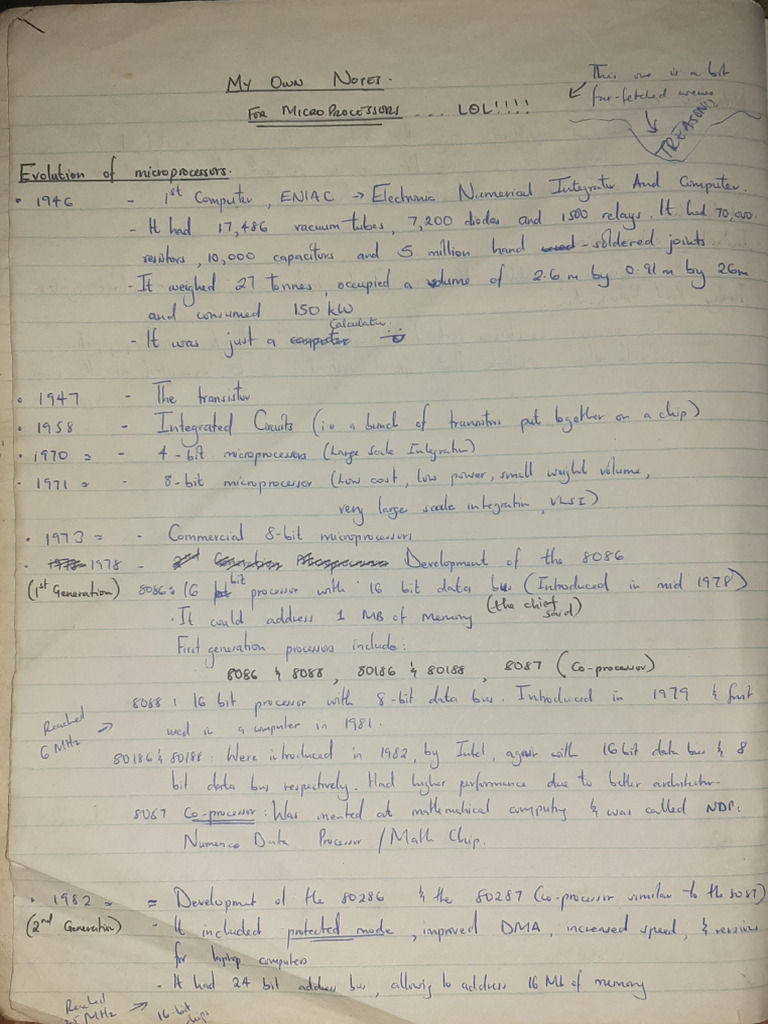 Microprocessors Class Notes 1 Pdf 