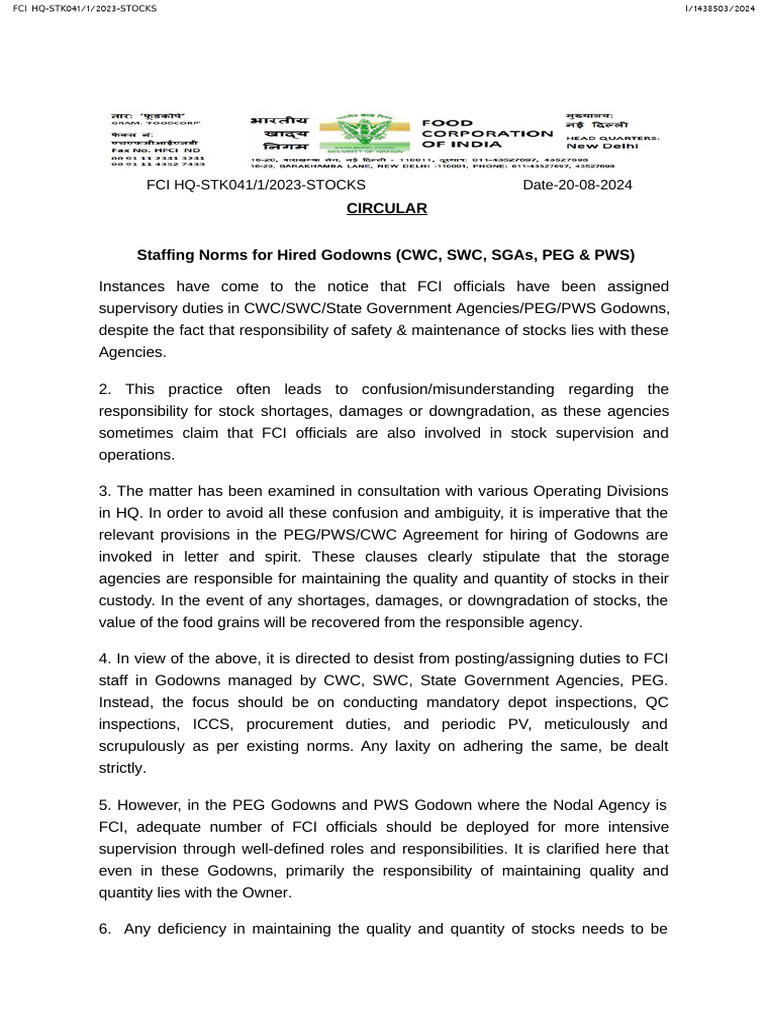 Circular Dated 20.08.2024 | PDF | Technology & Engineering