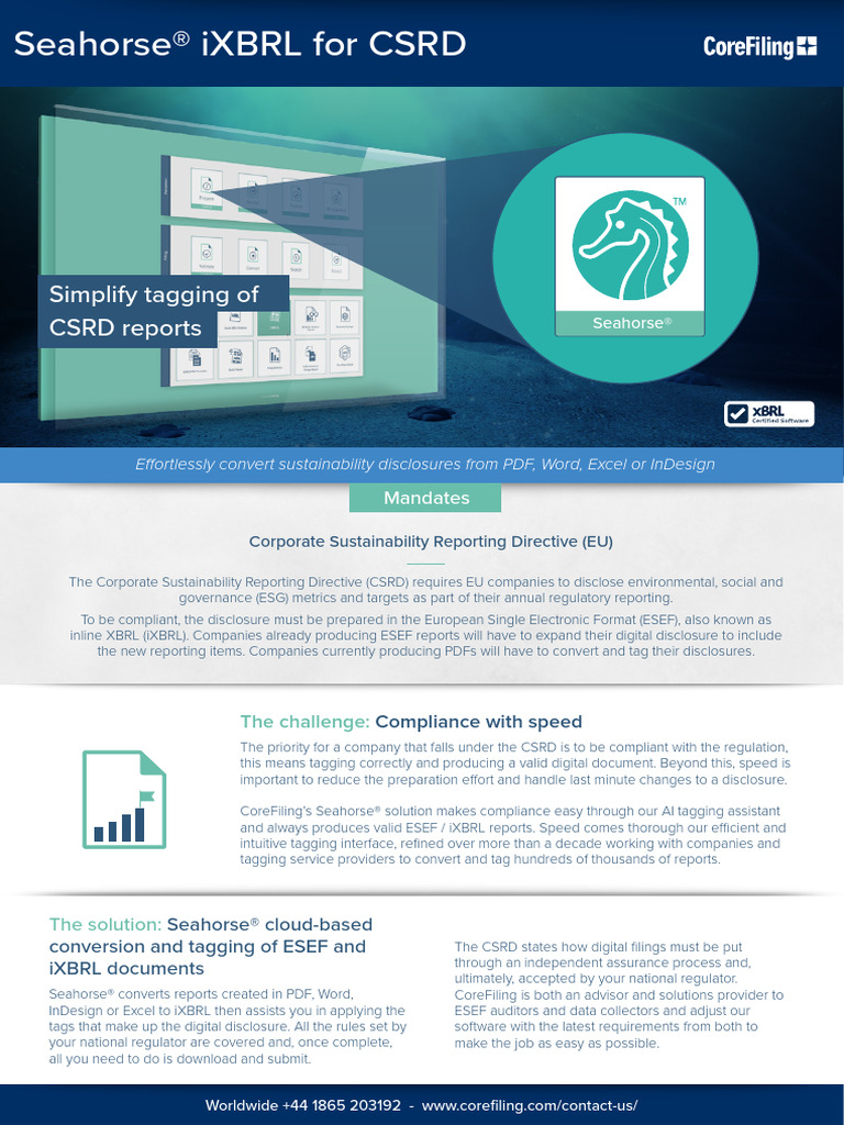 Introduction Seahorse CSRD | PDF | Tag (Metadata) | Computing