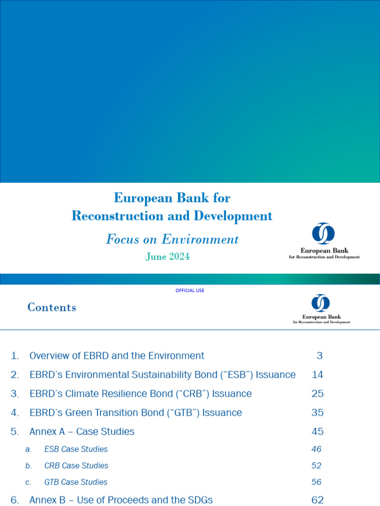 EBRD - Focus On Environment Q1 2024 Final Update v2 | PDF