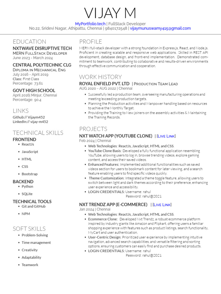 Vijay Resume March2024 | PDF | World Wide Web | Computers