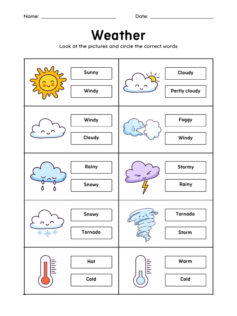 Kinder Weather Lesson | PDF