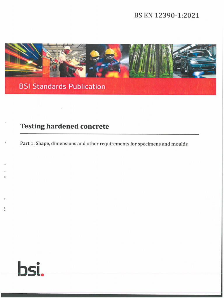 BS-EN-12390-1-2021 Testing Hardened Concrete Part 1 | PDF