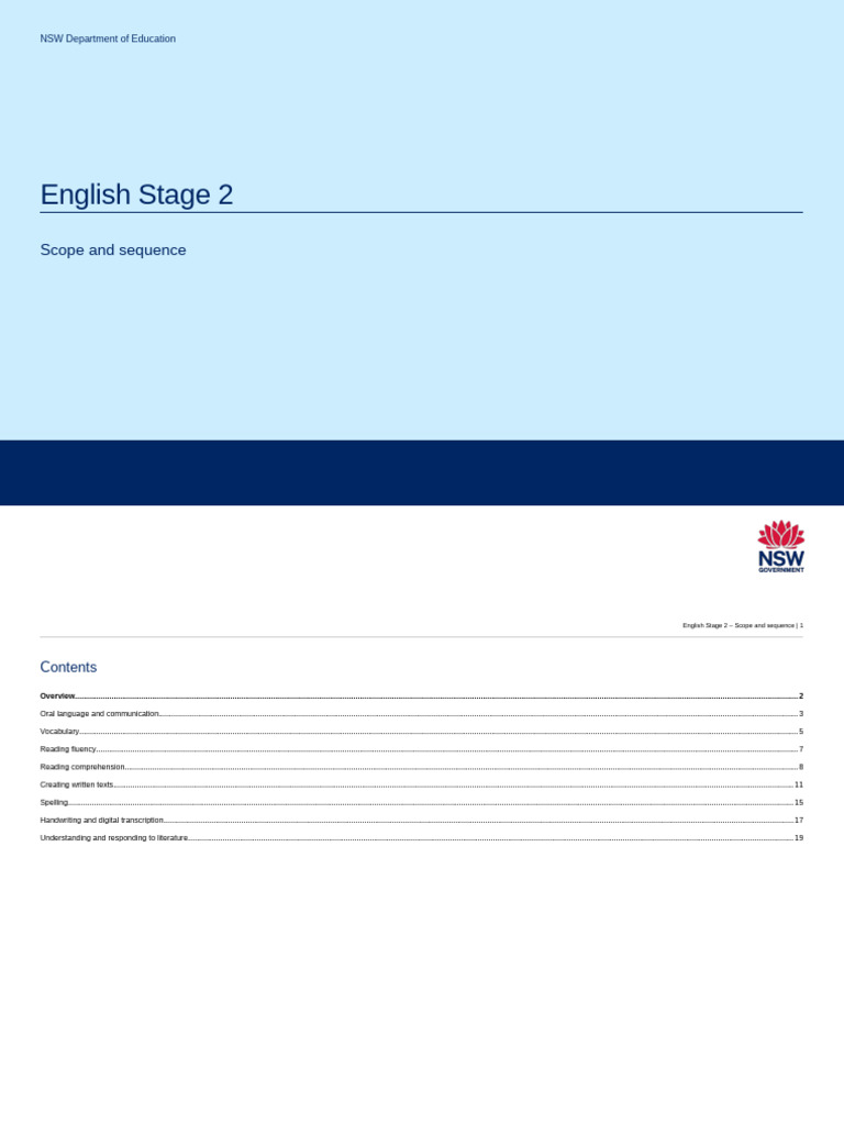 English s2 Scope and Sequence | PDF