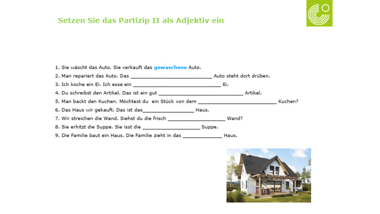 Partizip 2 Als Adjektiv | PDF