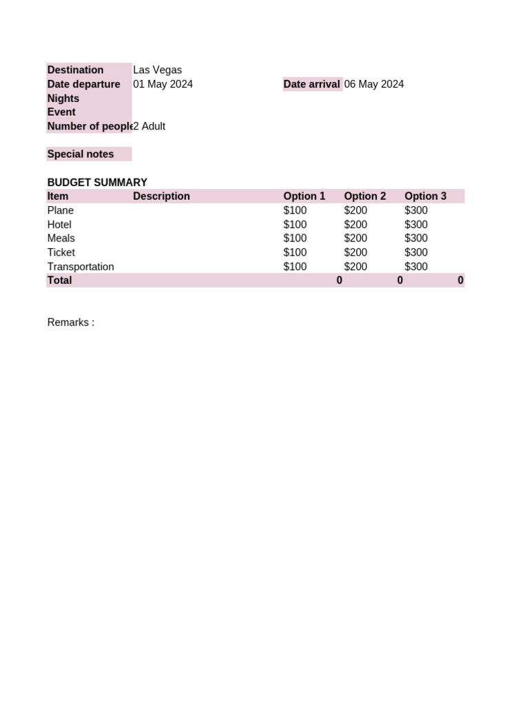 Travel Research Template | PDF