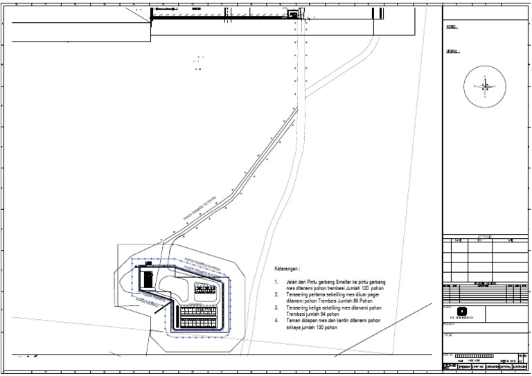 Gambar Sketsa Rencana Penanaman Pohon Area Mess Dan Jalan Menuju ...