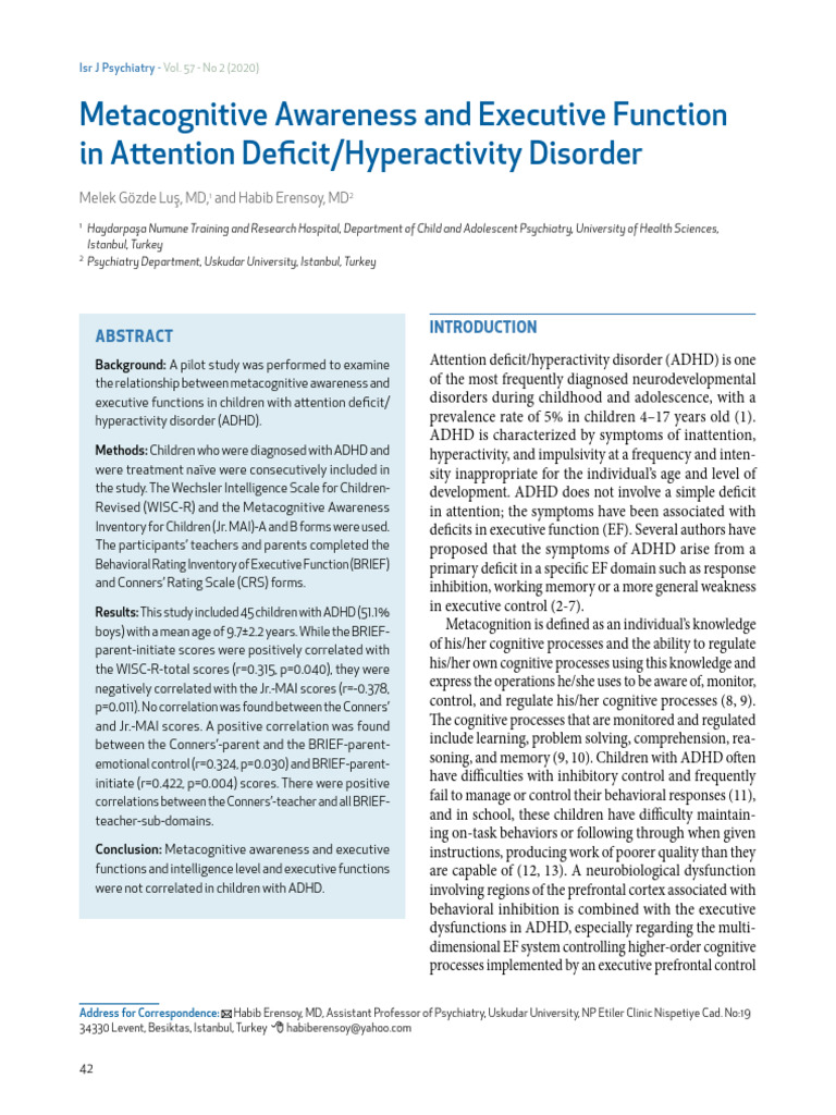 Metacognitive Awareness | PDF