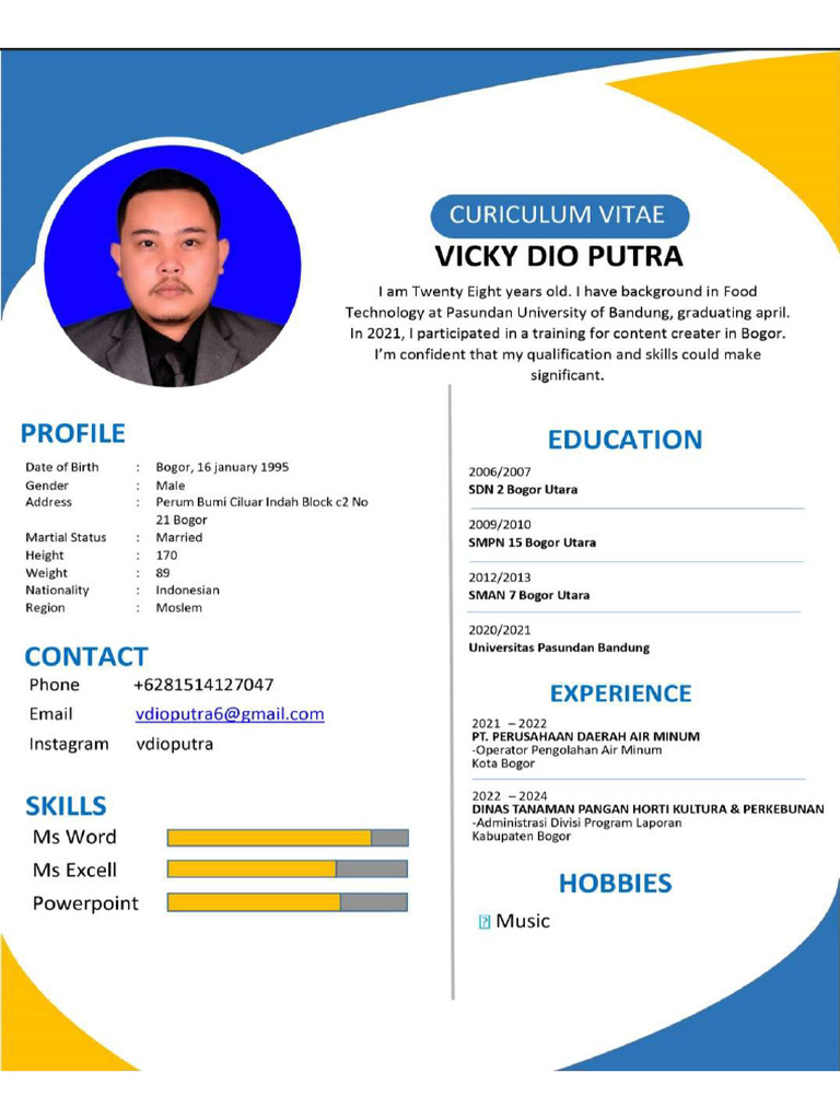 CV Vicky Kita Lulus | PDF