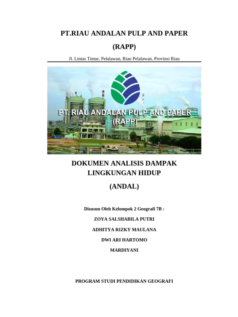 PT RAPP Environmental Impact Analysis | PDF | Self-Improvement | Science & Mathematics