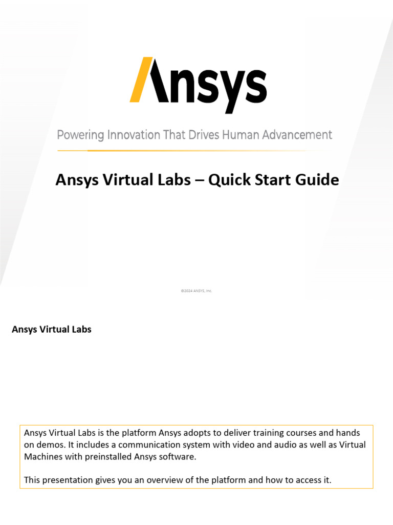 Ansys Virtual Labsbest | PDF