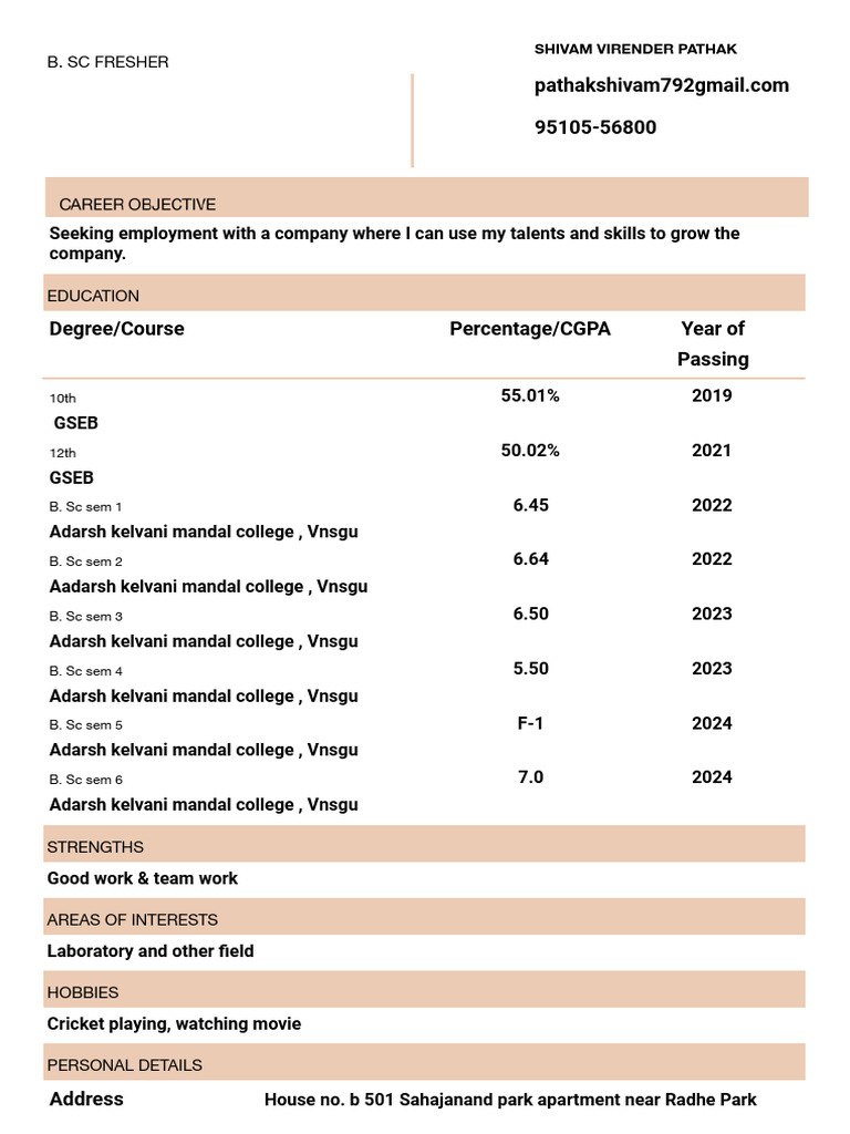 Shivam New Resume | PDF