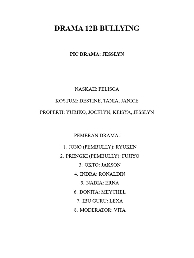 Drama P5 Bullying | PDF