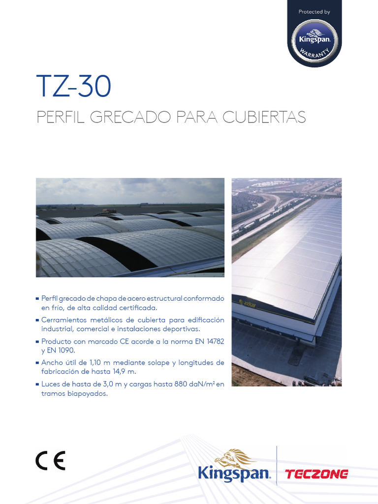 Teczone TZ 30 Roof Data Sheet Es | PDF