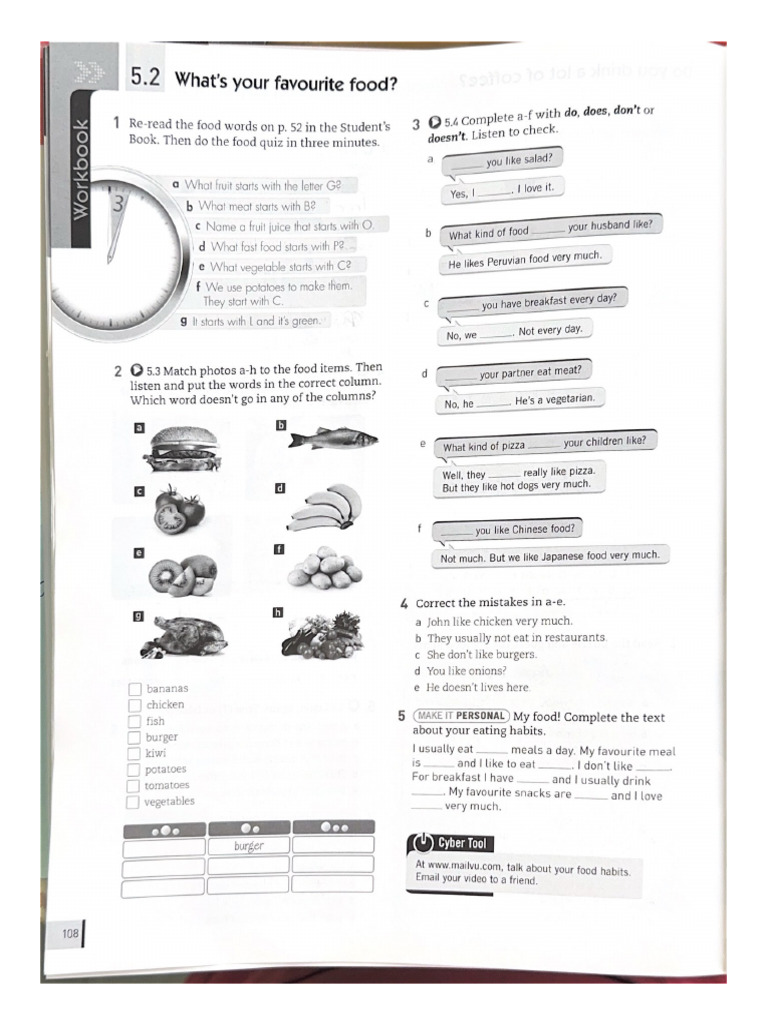 5.2 What's Your Favourite Food | PDF