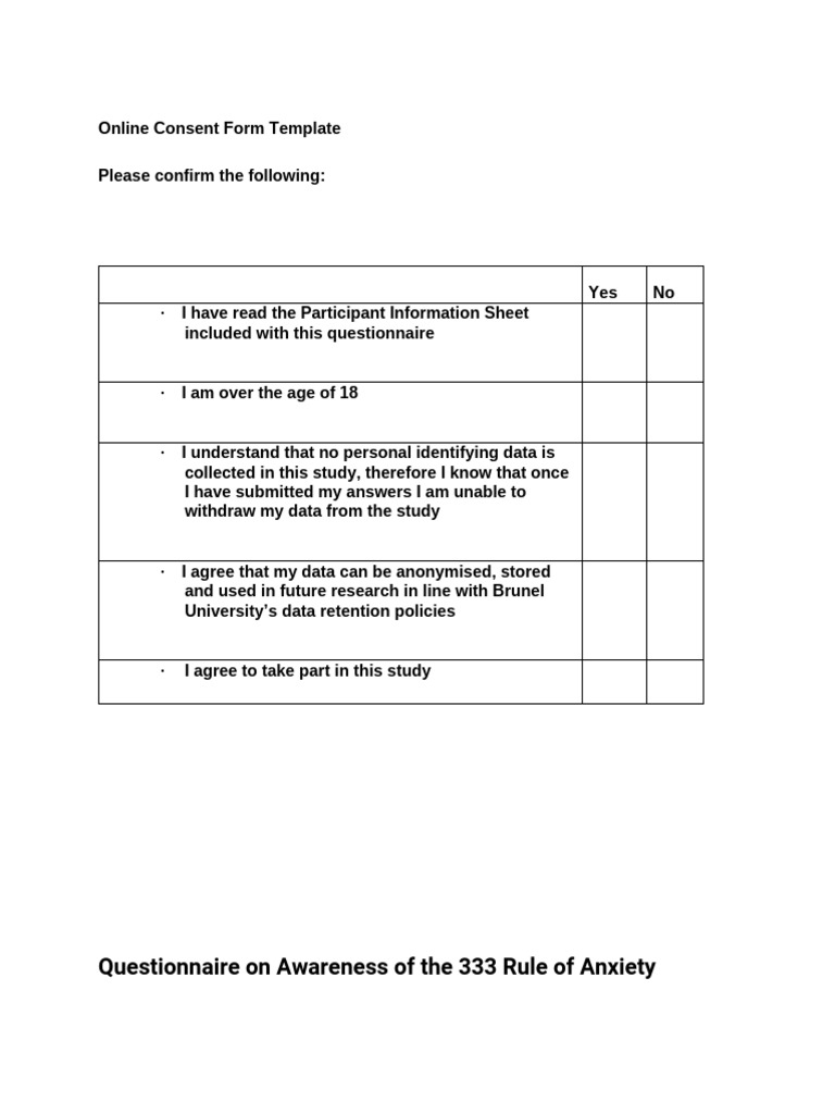 Draft Questionnaire | PDF