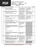 Grade 6 Mathematics Project Term 3 2024 - 051405 | PDF