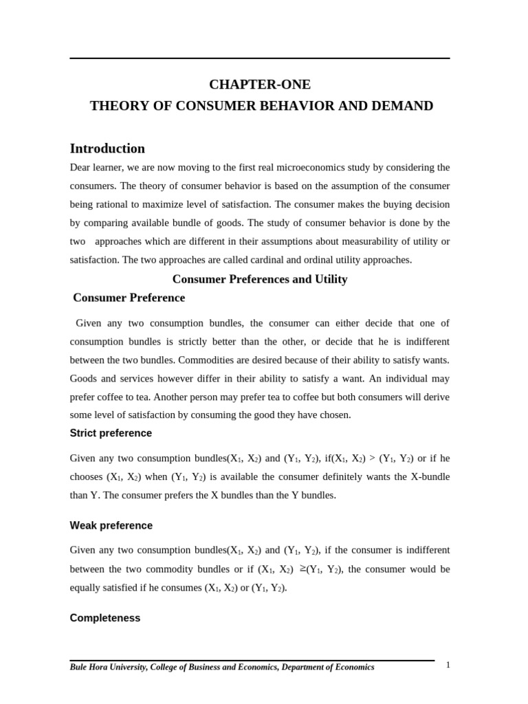 1.microeconomics I Chapter One End Print | PDF