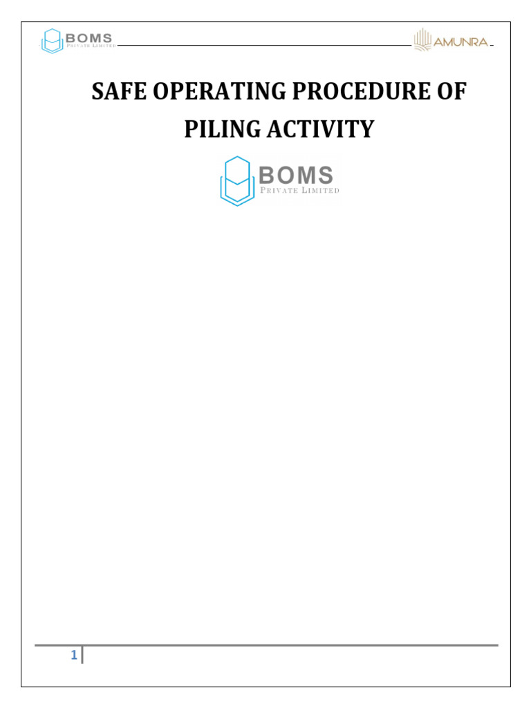 SOP - Piling | PDF