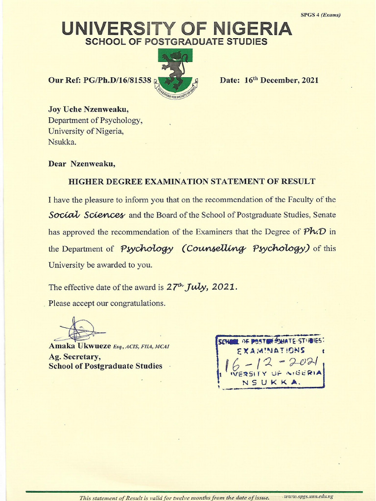 PHD Certificate | PDF