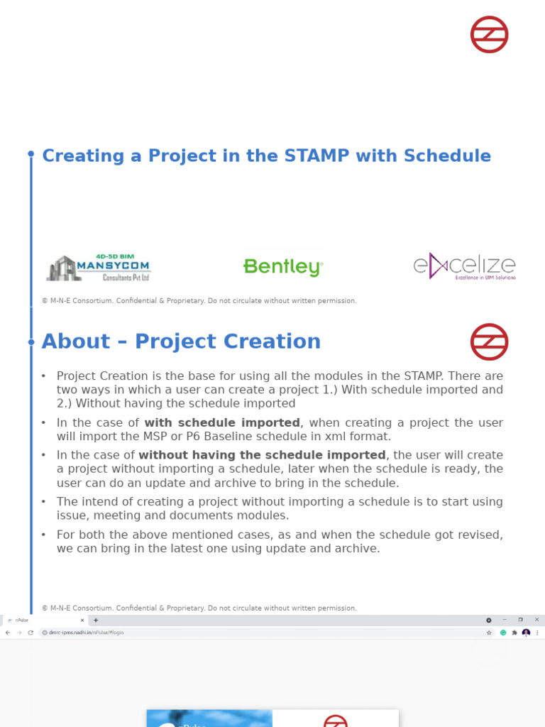Creating a Project in IPMS With Schedule. | PDF | Computing | Software