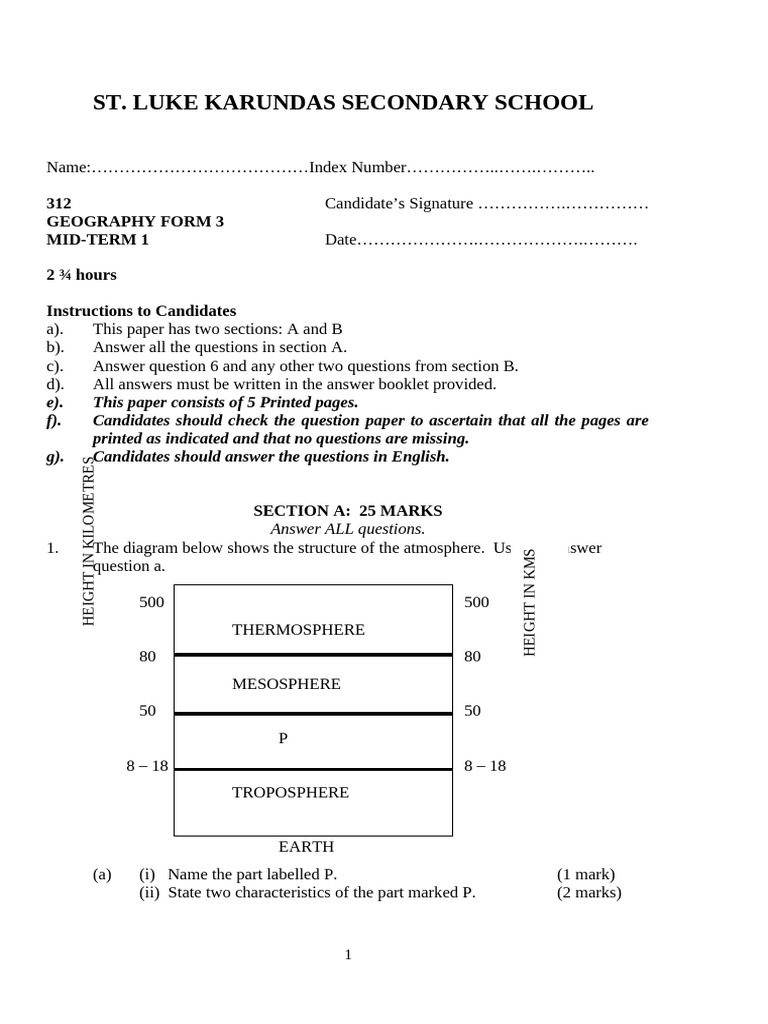 Geography Form 3 and MS | PDF