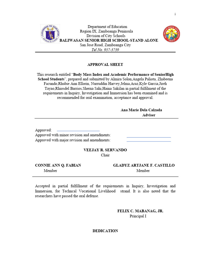 Sample Preliminaries 1 1 | PDF