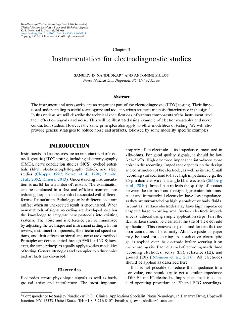 3 Instrumentation For Electrodiagnostic Studies | PDF ...