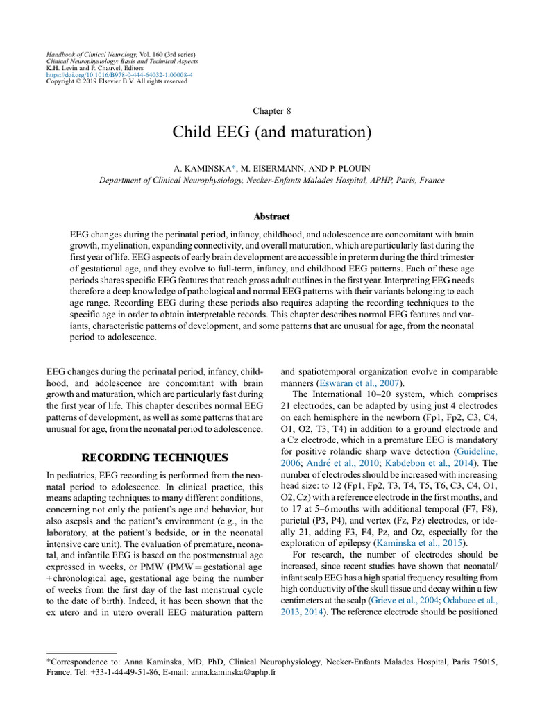 8 Child EEG (And Maturation) | PDF
