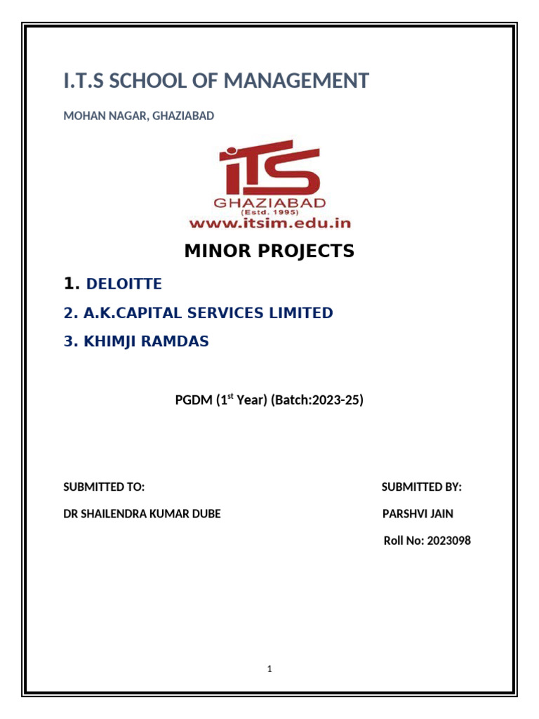 Minor Project Parshvi (1) - 1 | PDF