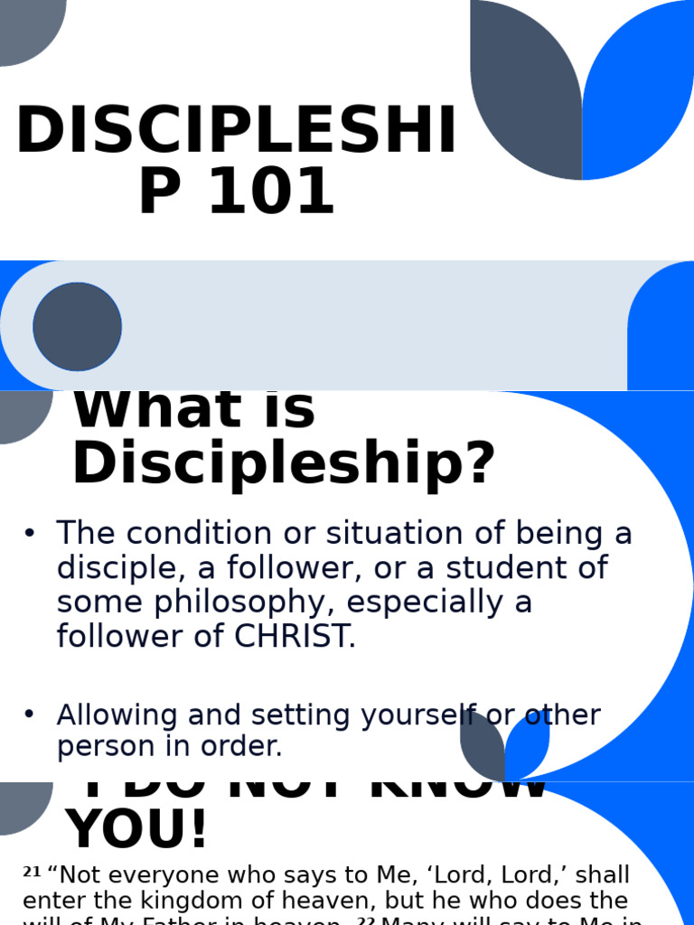 DISCIPLESHIP 101 | PDF