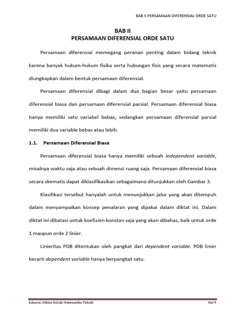 BAB 2. PD Orde Satu - Modul2 | PDF