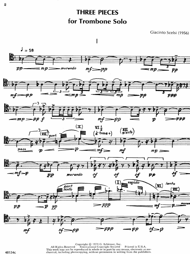 Scelsi - Three Pieces | PDF