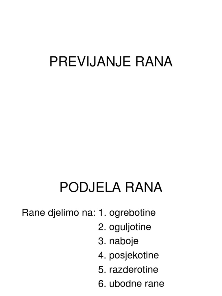 Previjanje Rana | PDF