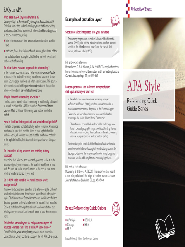 Referencing Apa | PDF