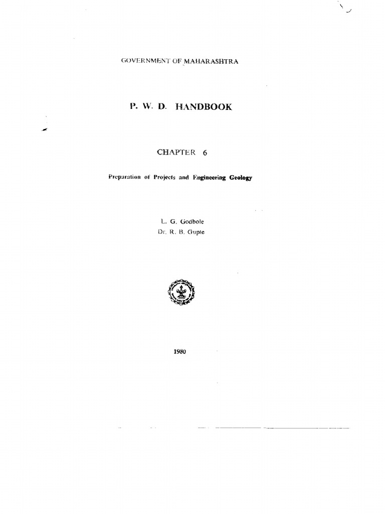 PWD Handbook CH 6 Engg Geology | PDF